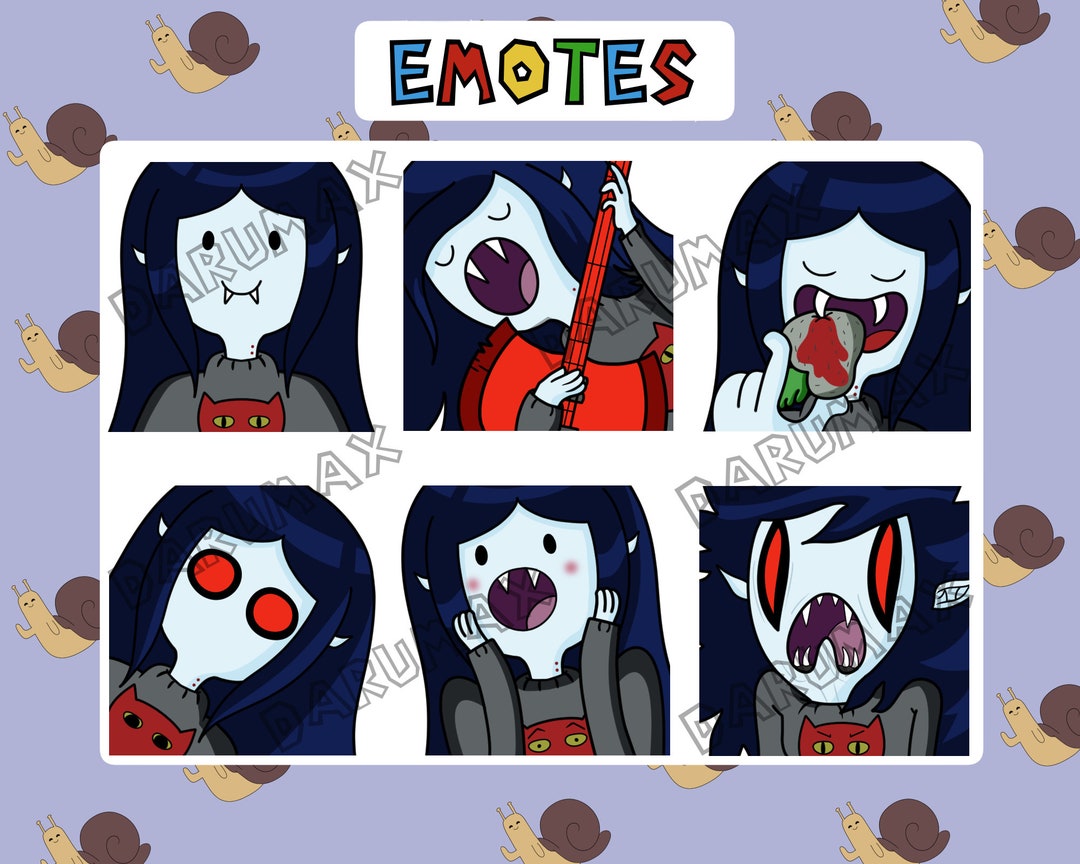 Emotes Pack MARCELINE Adventure Time for - Etsy