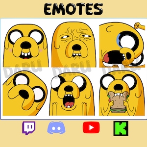 Emotes Pack JAKE Adventure Time for Twitch/discord/youtube - Etsy