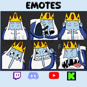 Emotes Pack ICE KING Adventure Time for Twitch/discord/youtube - Etsy