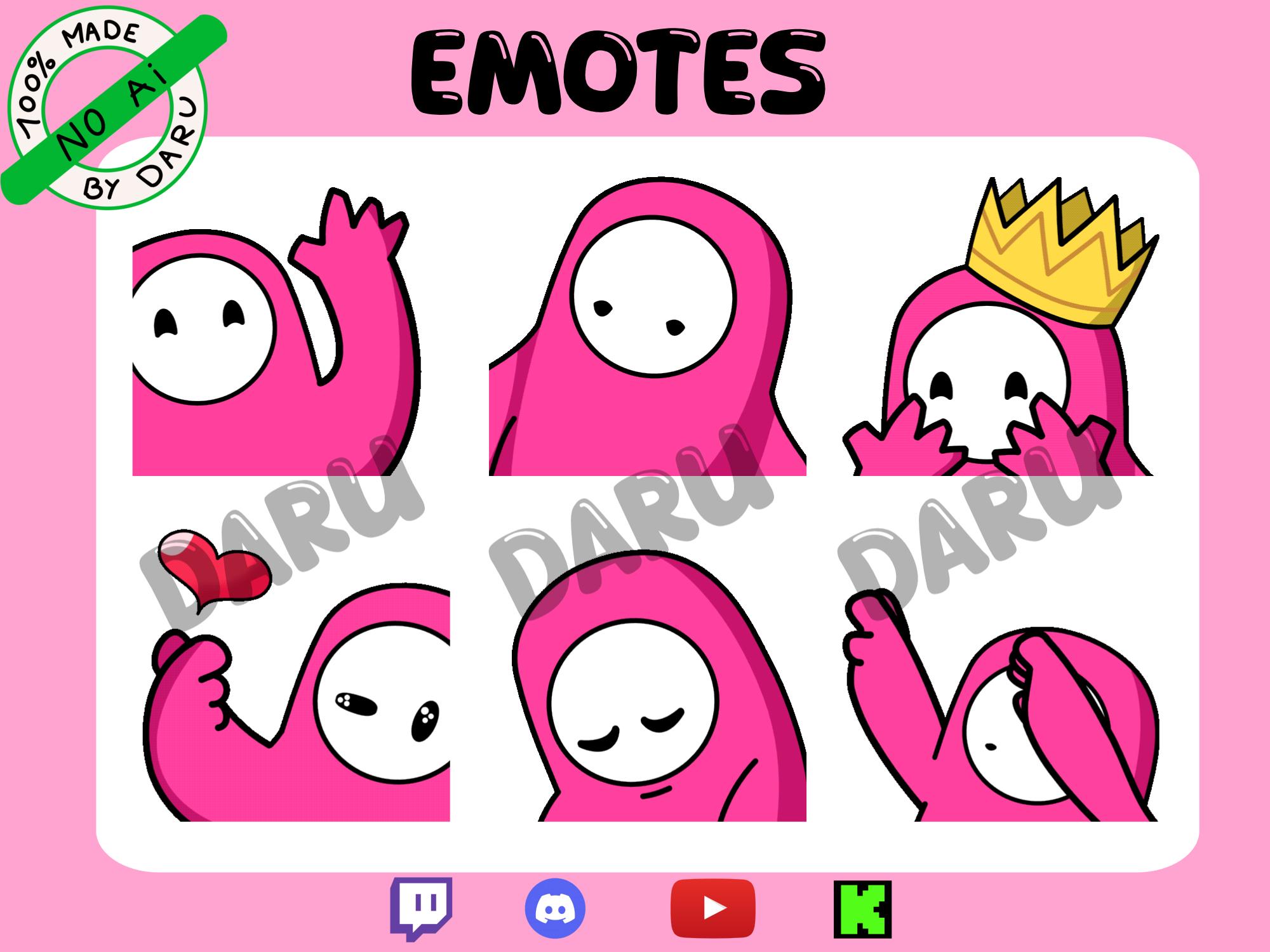 Animated Emotes Pack FALL GUYS ( All Colors ) for Twitch/discord ...