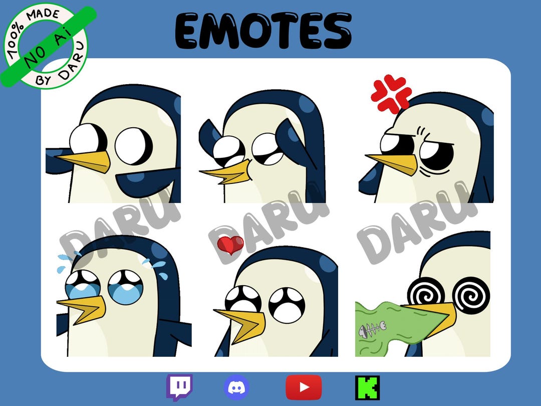 Animated Emotes Pack GUNTER Adventure Time for Twitch/discord/youtube ...