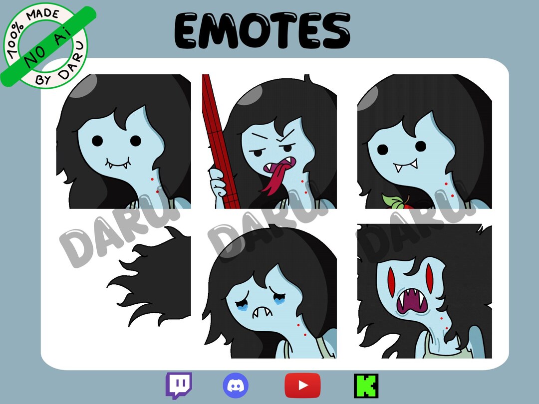 Animated Emotes Pack MARCELINE Adventure Time for Twitch/discord ...