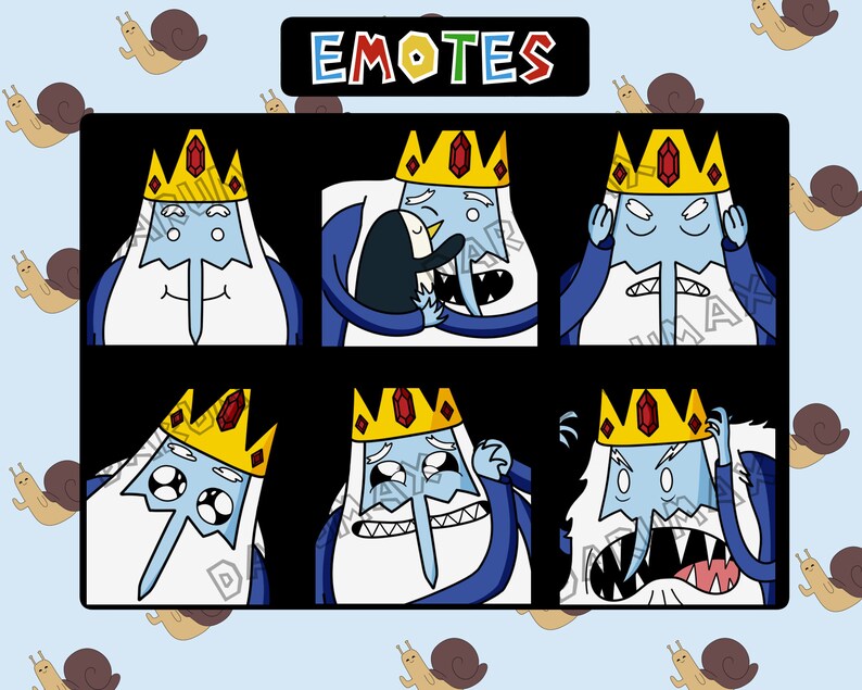 Emotes Pack ICE KING Adventure Time for Twitch/discord/youtube - Etsy