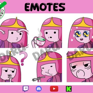 Animated Emotes Pack PRINCESS BUBBLE GUM Adventure Time for Twitch ...
