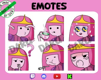 Animated Emotes Pack PRINCESS BUBBLE GUM Adventure Time for Twitch ...