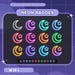 Neon Moon Twitch Badges | Bit Badges | Sub Badges | Glow | Cute ...