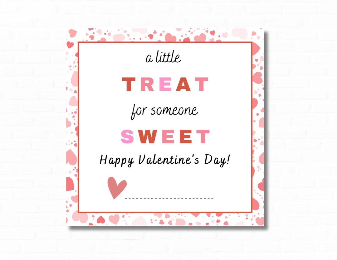 Printable Valentine's Day Card for Kids, NO EDITING A Little Treat for ...