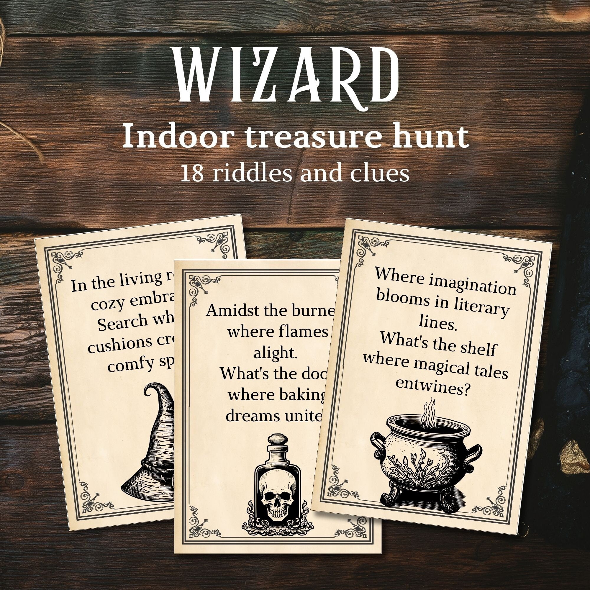 Wizard Treasure Hunt for Kids Birthday Party Game Magical Scavenger ...
