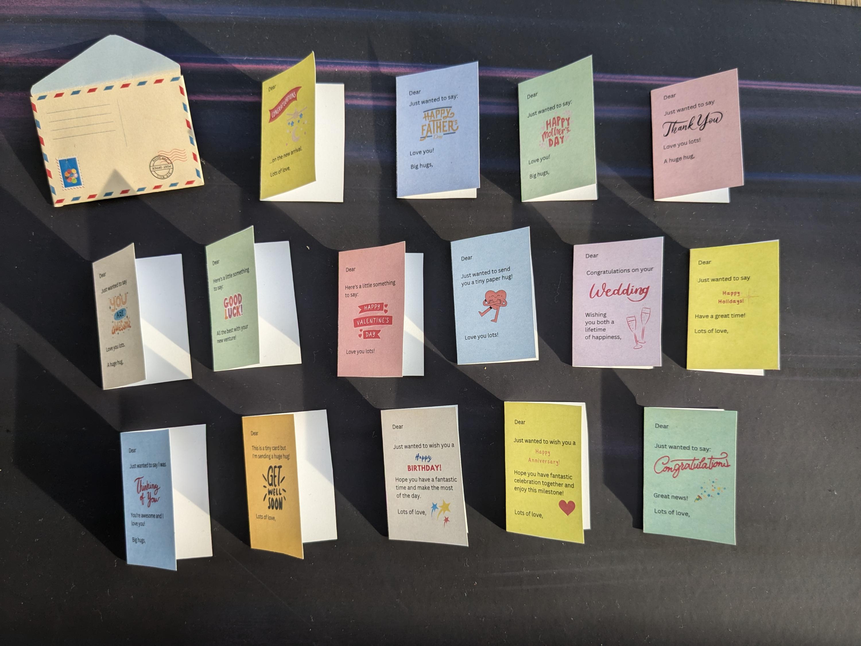 Miniature Envelopes and Greeting Cards - Check With Your Mail Carrier ...