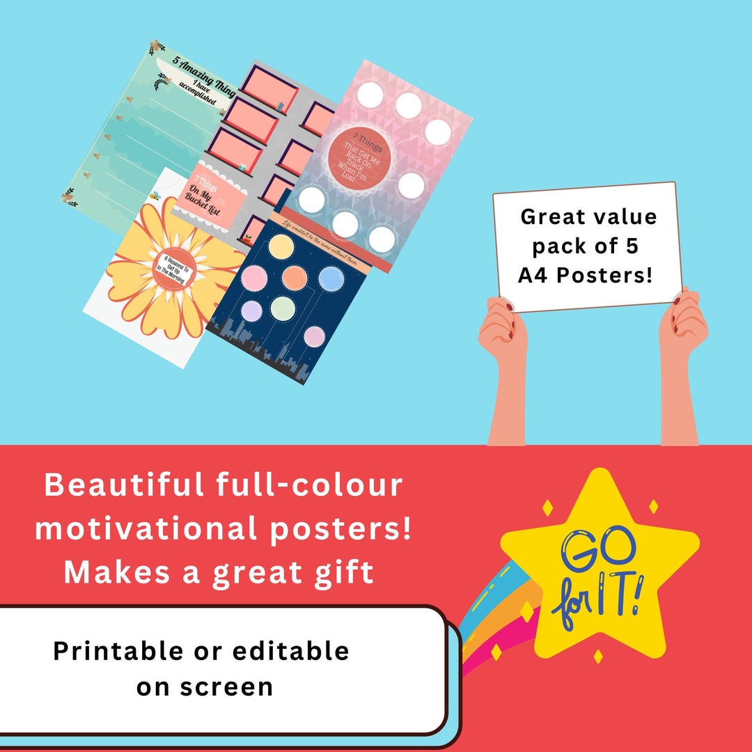Motivational PDF Printable Posters - Etsy