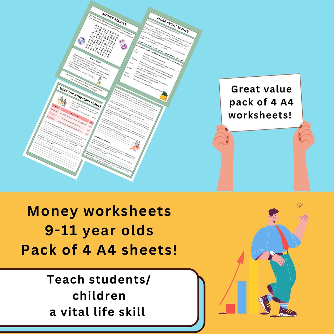 Printable Money Worksheets for 9-11 Year Olds - Etsy