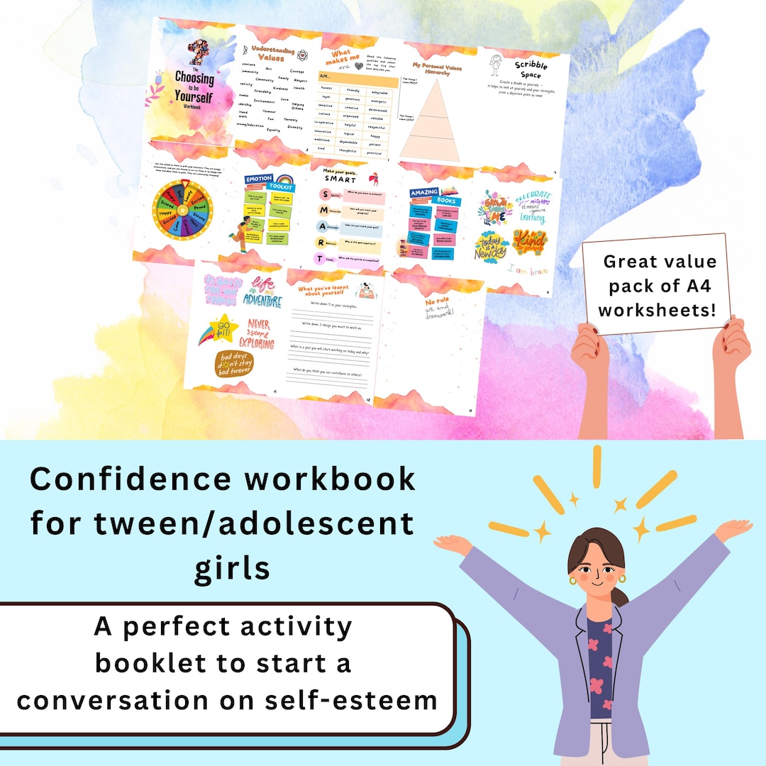 Confidence-building Worksheets for Tween Girls - Etsy