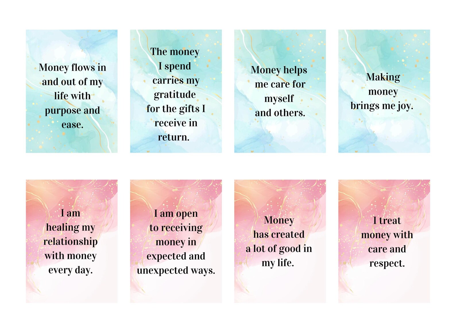 40 Printable Money Mindset Cards - Etsy