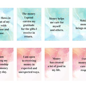 40 Printable Money Mindset Cards - Etsy