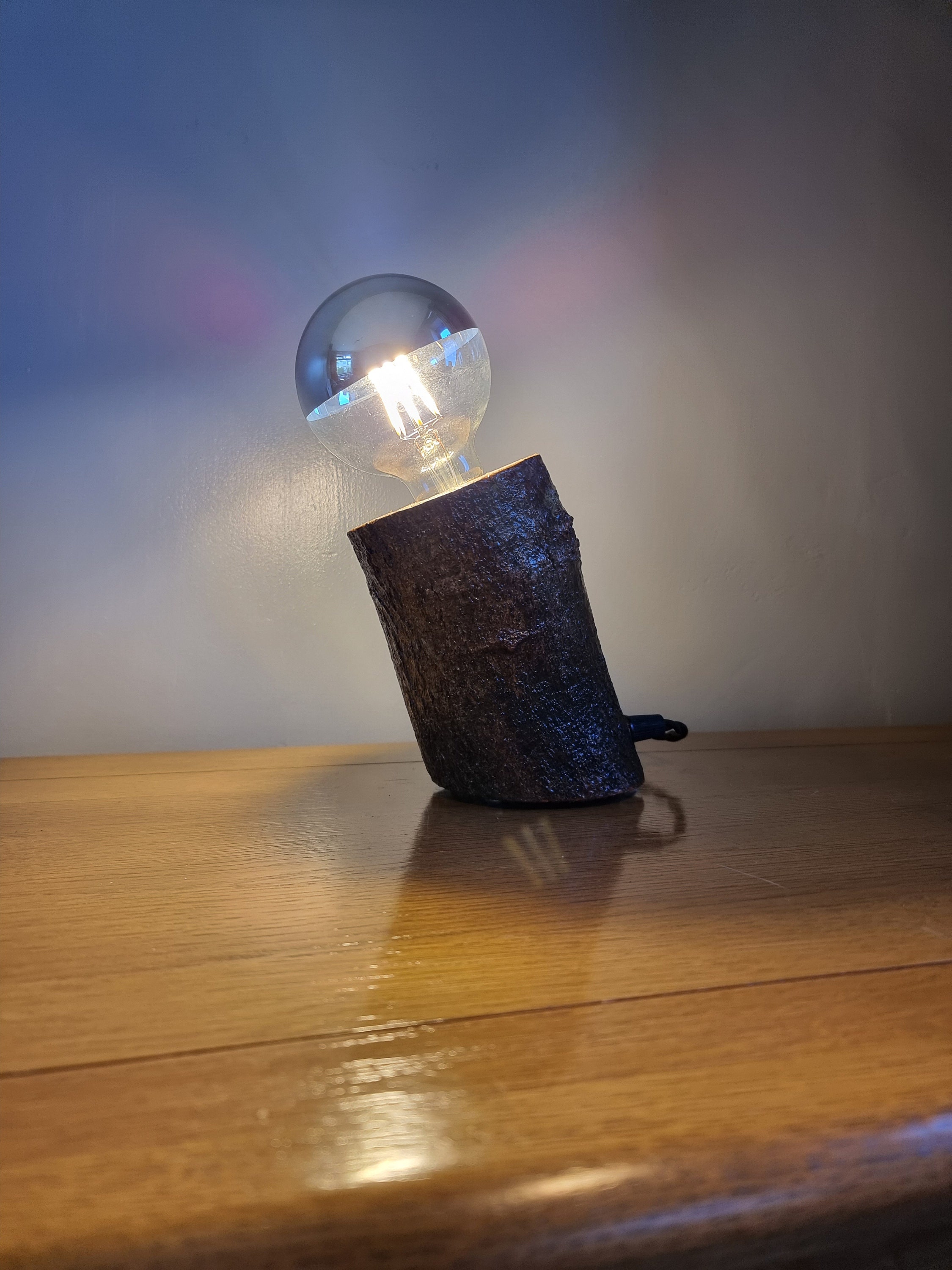 Wooden Log Lamp - Etsy
