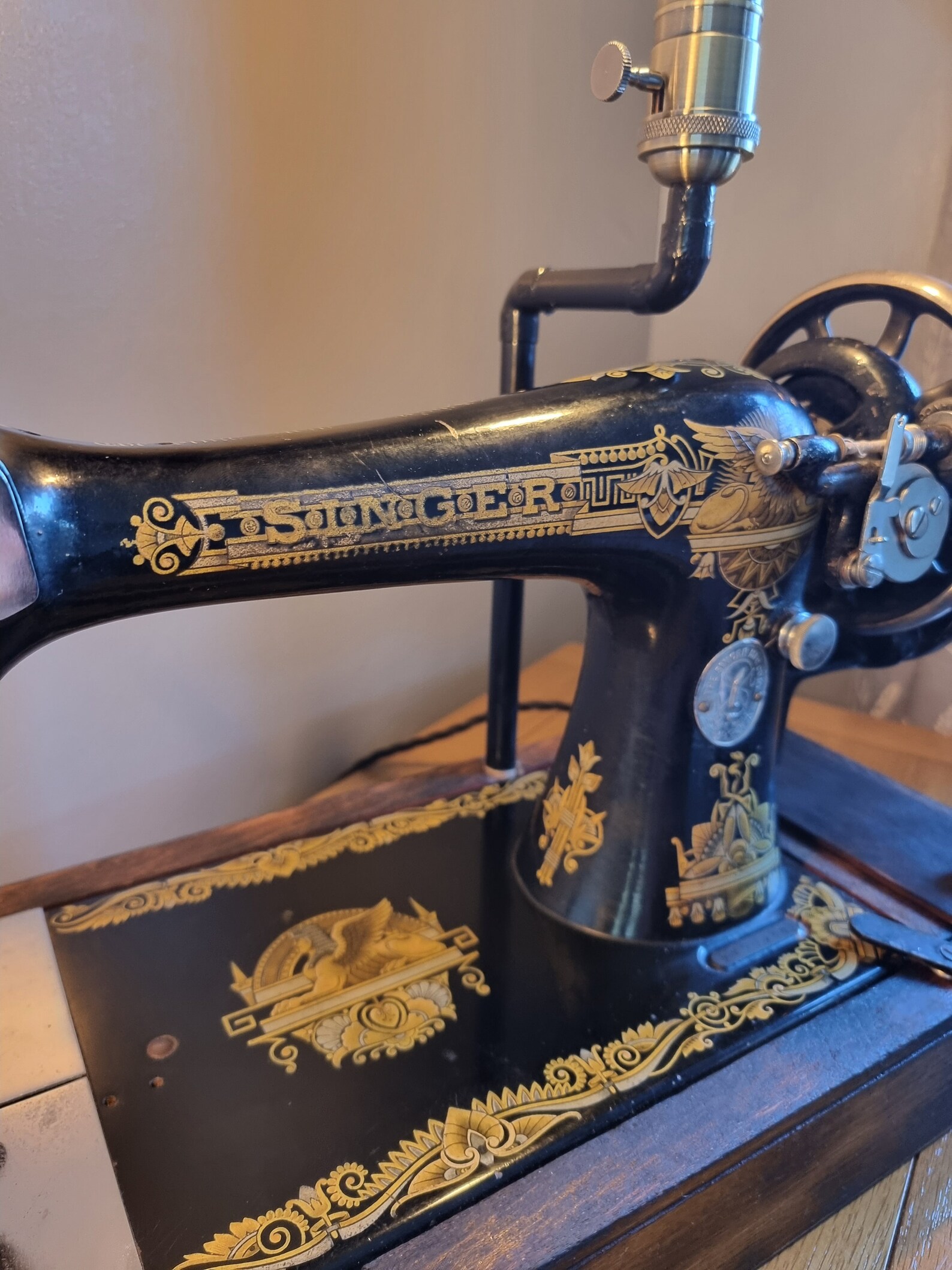 Vintage Singer Sewing Machine Lamp functioning Original Receipt - Etsy