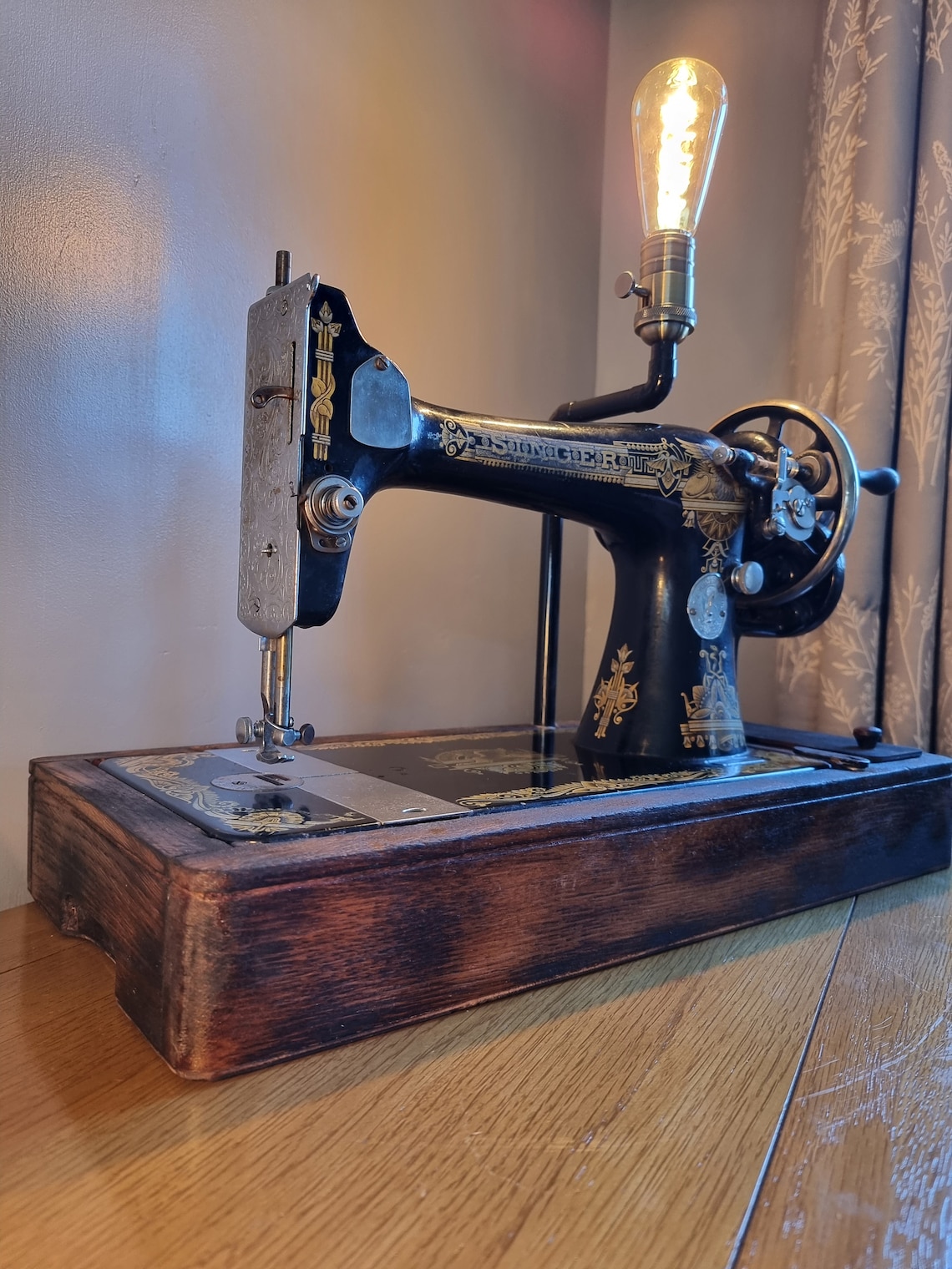 Vintage Singer Sewing Machine Lamp functioning Original Receipt - Etsy