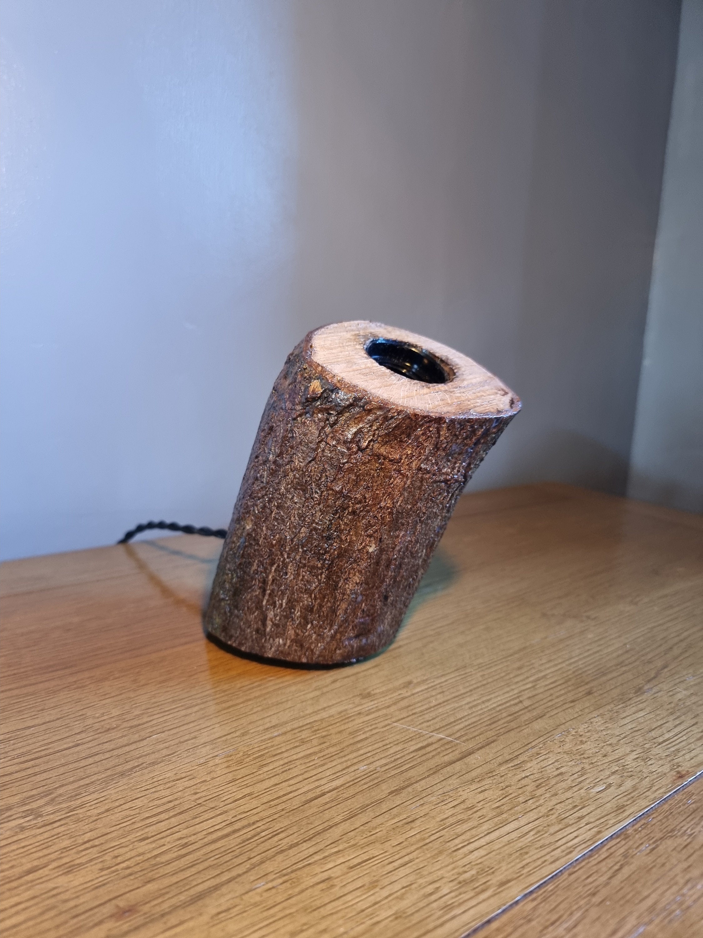 Wooden Log Lamp - Etsy