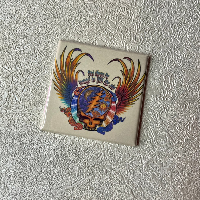 GRATEFUL DEAD 2x2 Square Refrigerator or Locker Magnet Deadhead Gift ...