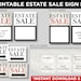 ESTATE SALE Sign Kit, Garage Sale, Rummage Sale, Category Signs, Print ...