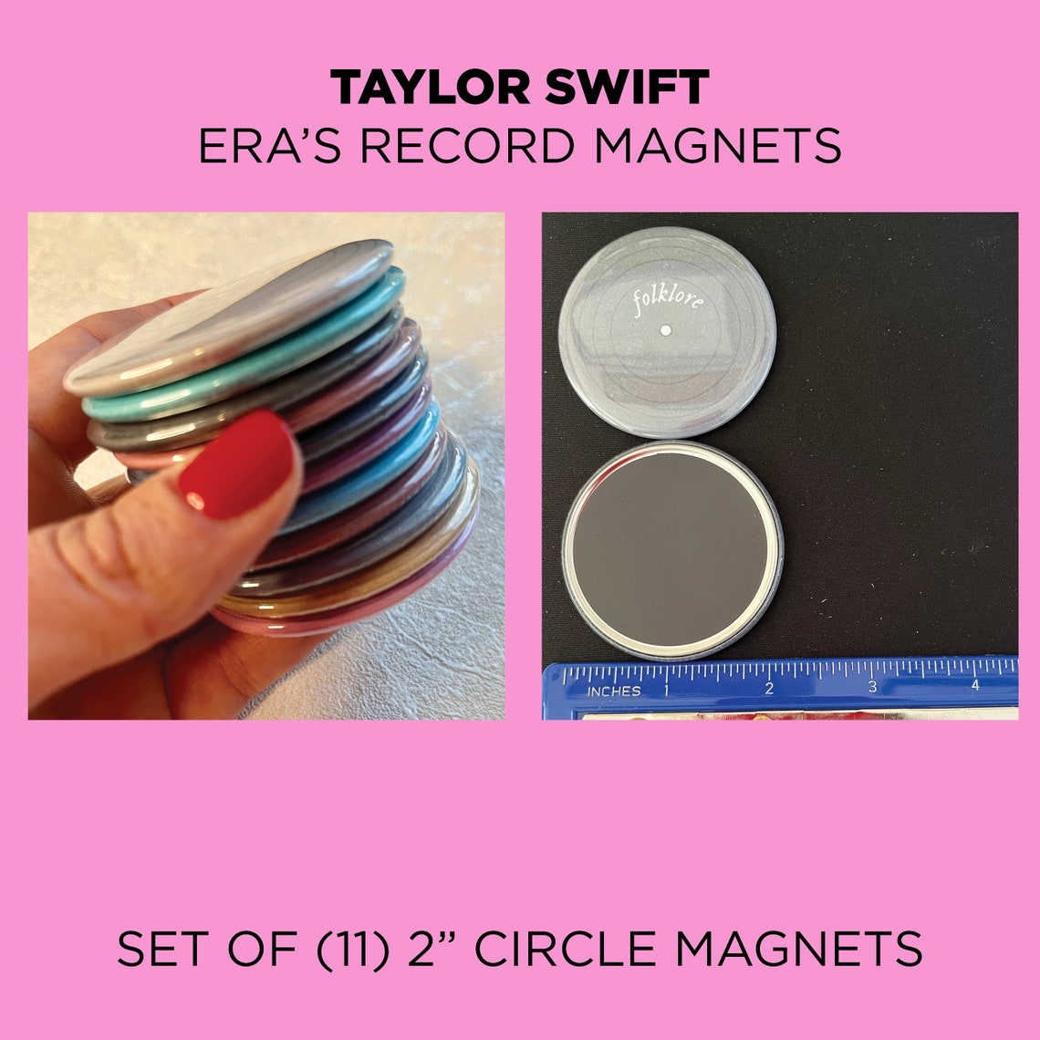 Taylor Swift ERA'S MAGNETS 11 Piece Set, Record per Era Swiftie Gift ...