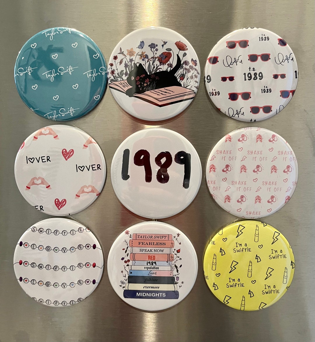 Set of 9 TAYLOR SWIFT Themed 2 MAGNETS Swiftie Gift, Refrigerator ...