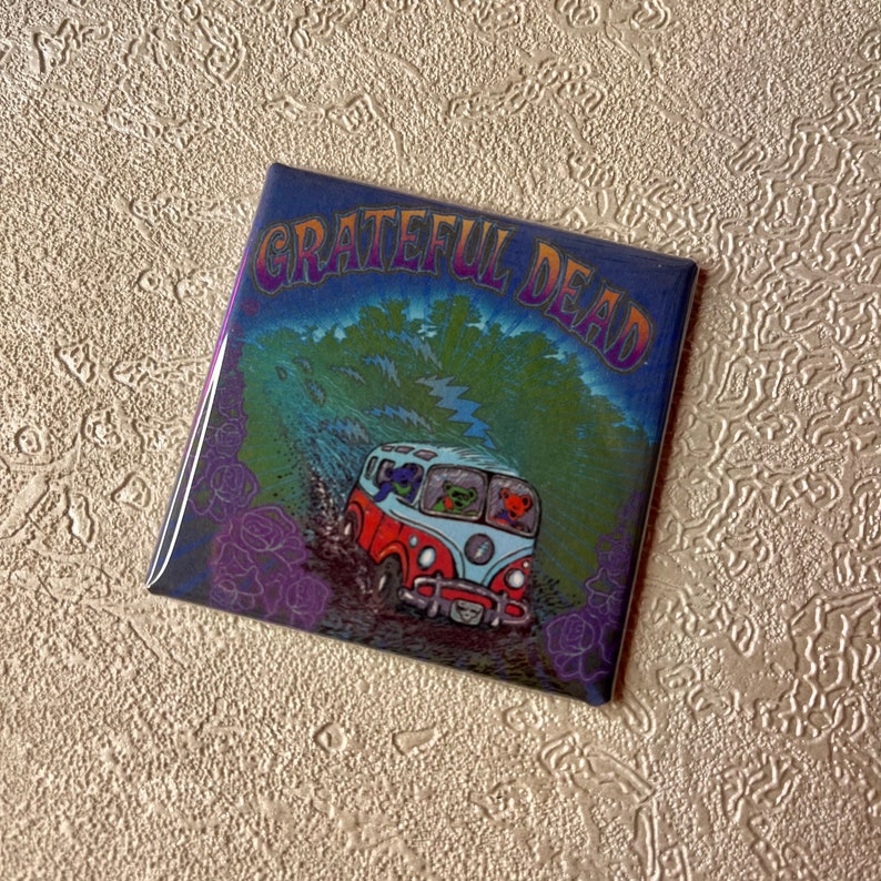 Grateful Dead Inspired 2x2 Square Refrigerator or Locker Magnet ...
