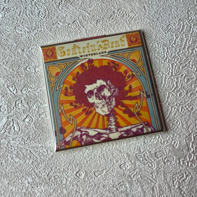 Grateful Dead Inspired 2x2 Square Refrigerator or Locker Magnet ...