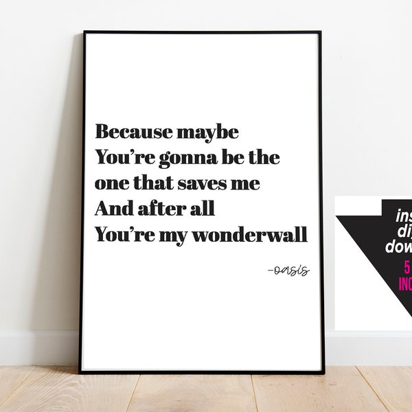 Wonderwall - Etsy