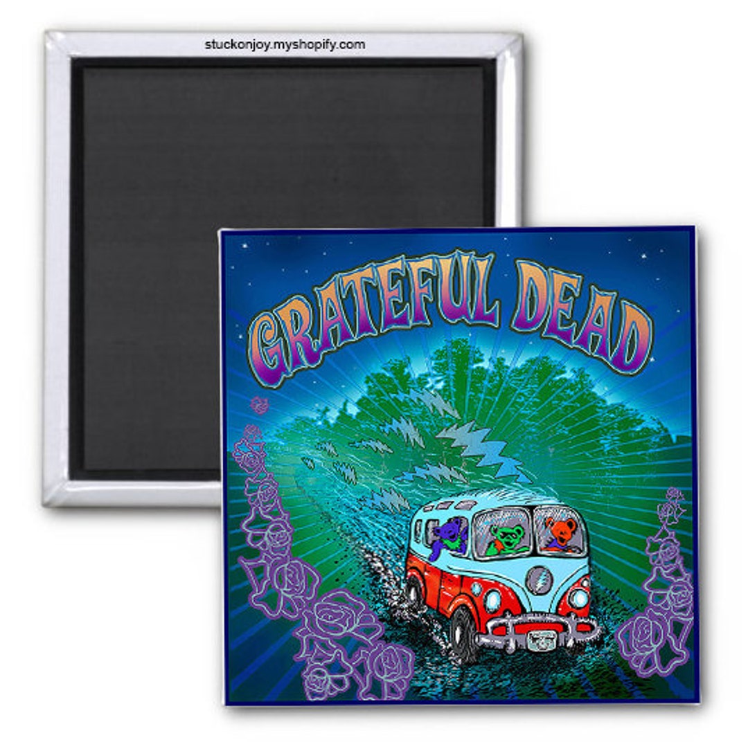 Grateful Dead Inspired 2x2 Square Refrigerator or Locker Magnet ...