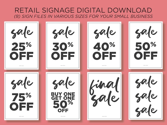 Sale Signs For Retail