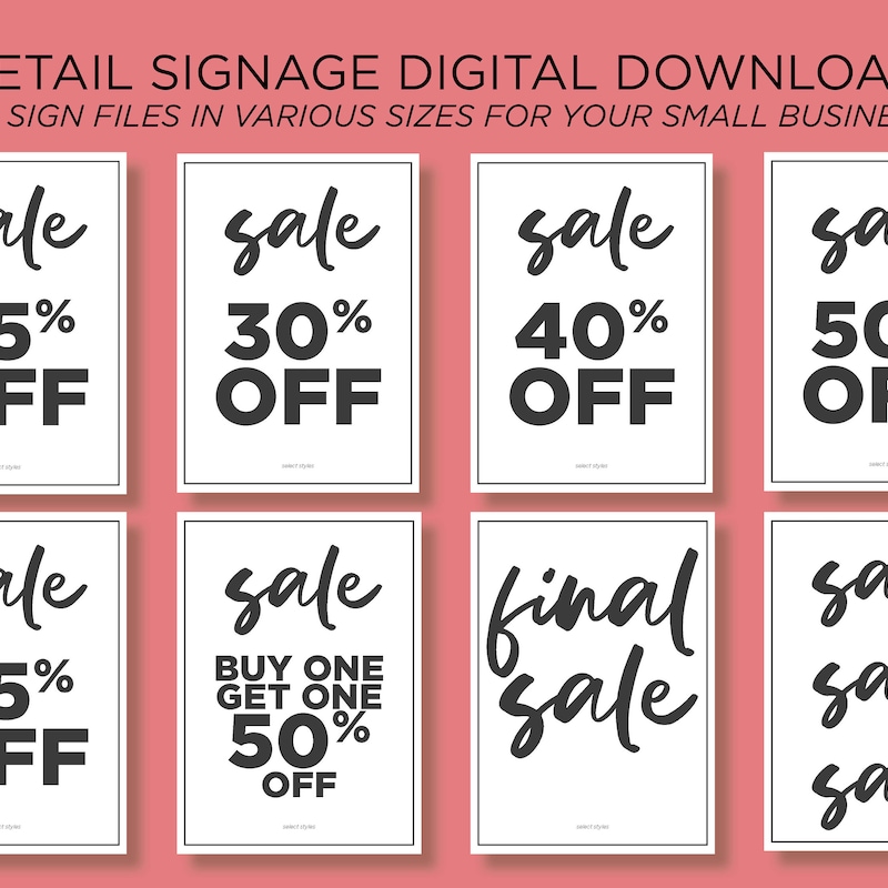 Hanging Retail Signs - Etsy