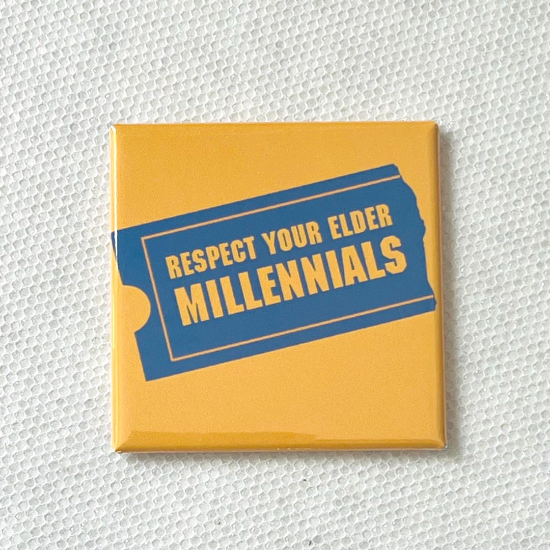 Elder Millennial Magnet, Funny Sarcastic Humor, 90s Nostalgia - Etsy