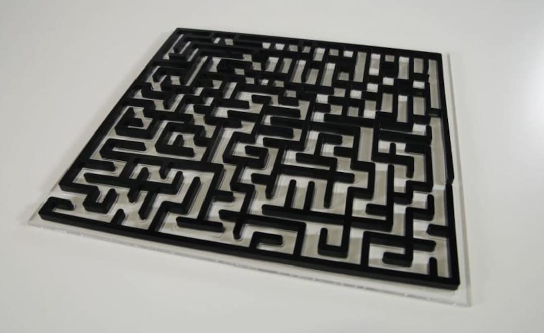 Laser Cut Labyrinth Maze DXF File, Maze Cutting File for Glowforge and ...