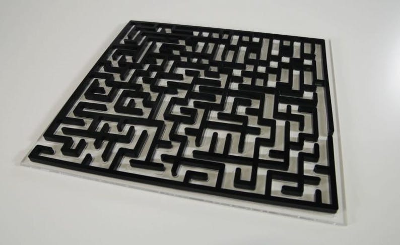 Laser Cut Labyrinth Maze DXF File, Maze Cutting File for Glowforge and ...