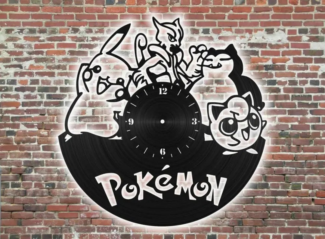 Laser Cut Pokemon Clock CDR File - Etsy