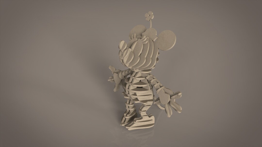 3D Minnie Mouse Vector for Laser Machines, Engraving, Cnc Machines - Etsy