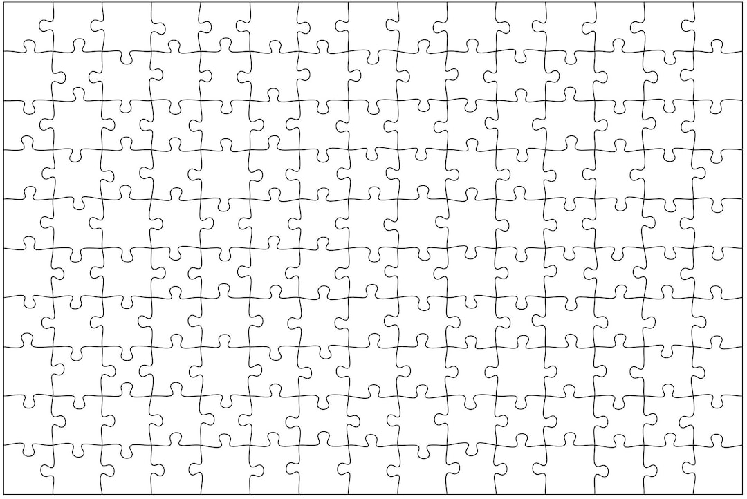 Customizable Puzzle Template - Size and Piece Count of Your Choice - Etsy