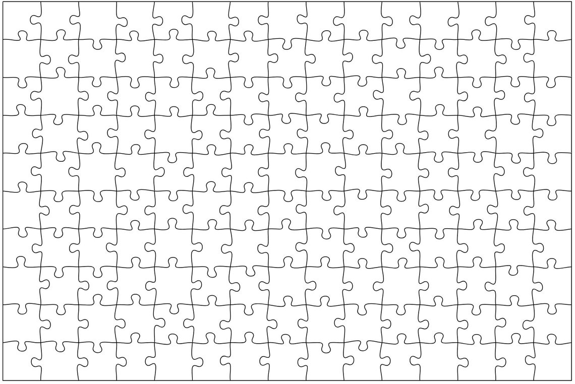 Customizable Puzzle Template - Size and Piece Count of Your Choice - Etsy