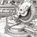 Coloring Template - Power Tools (miter Saw and Table Saw) - Etsy