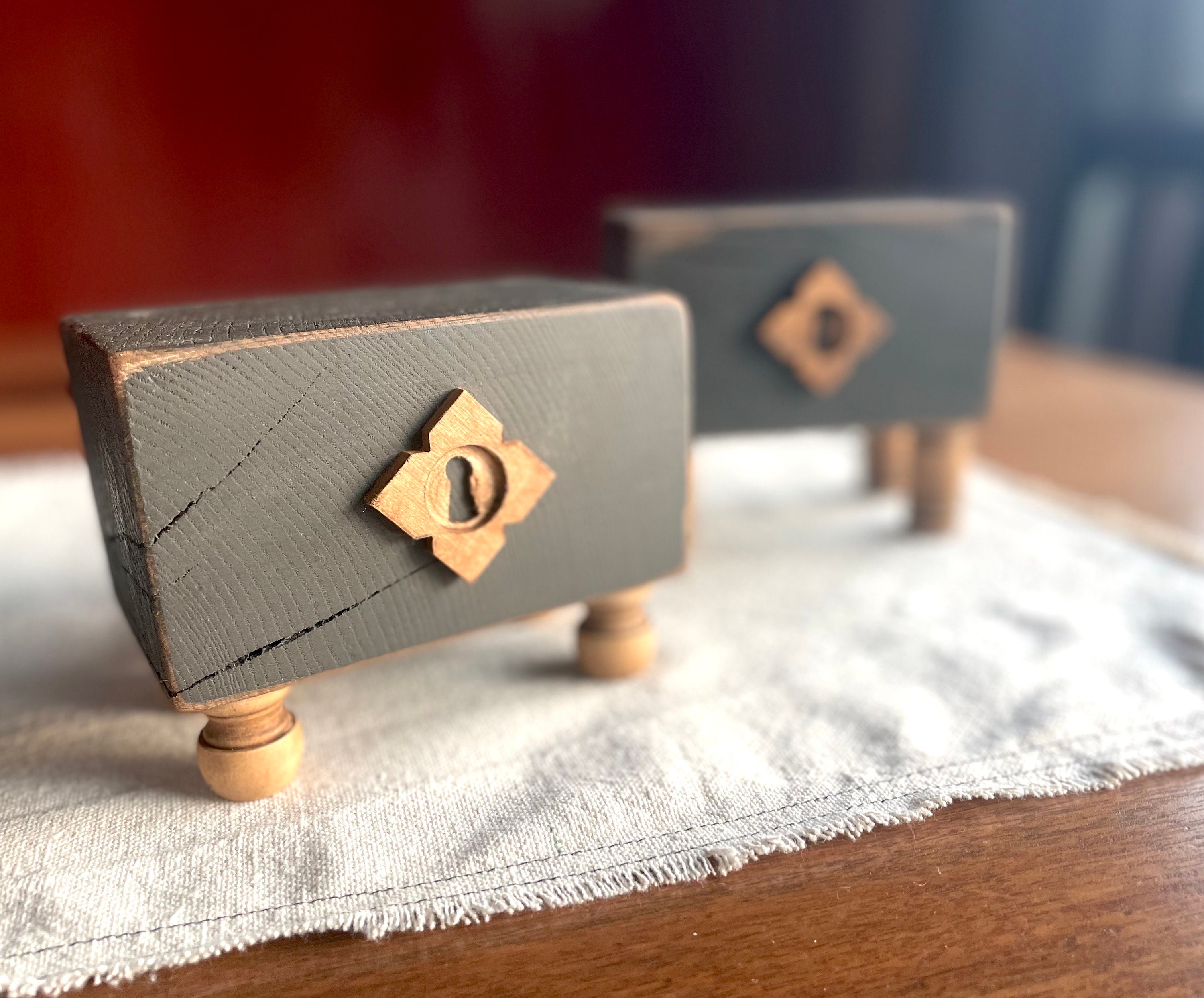 Mini Butcher Block Riser Set, Reclaimed Wood, Chunky Farmhouse Riser ...