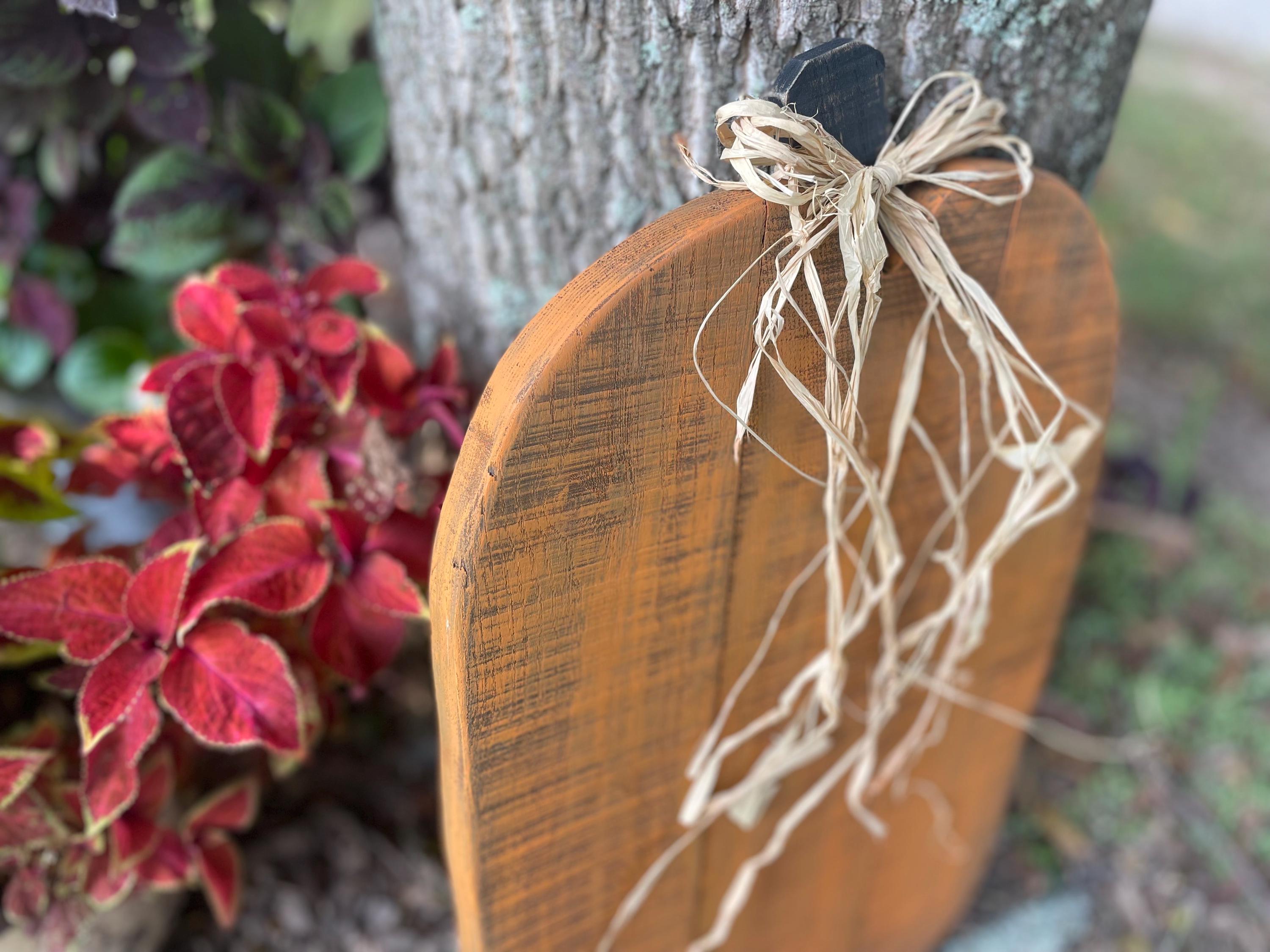 Rustic Reclaimed Wood Outdoor Pumpkin: Primitive Fall Porch Decor - Etsy