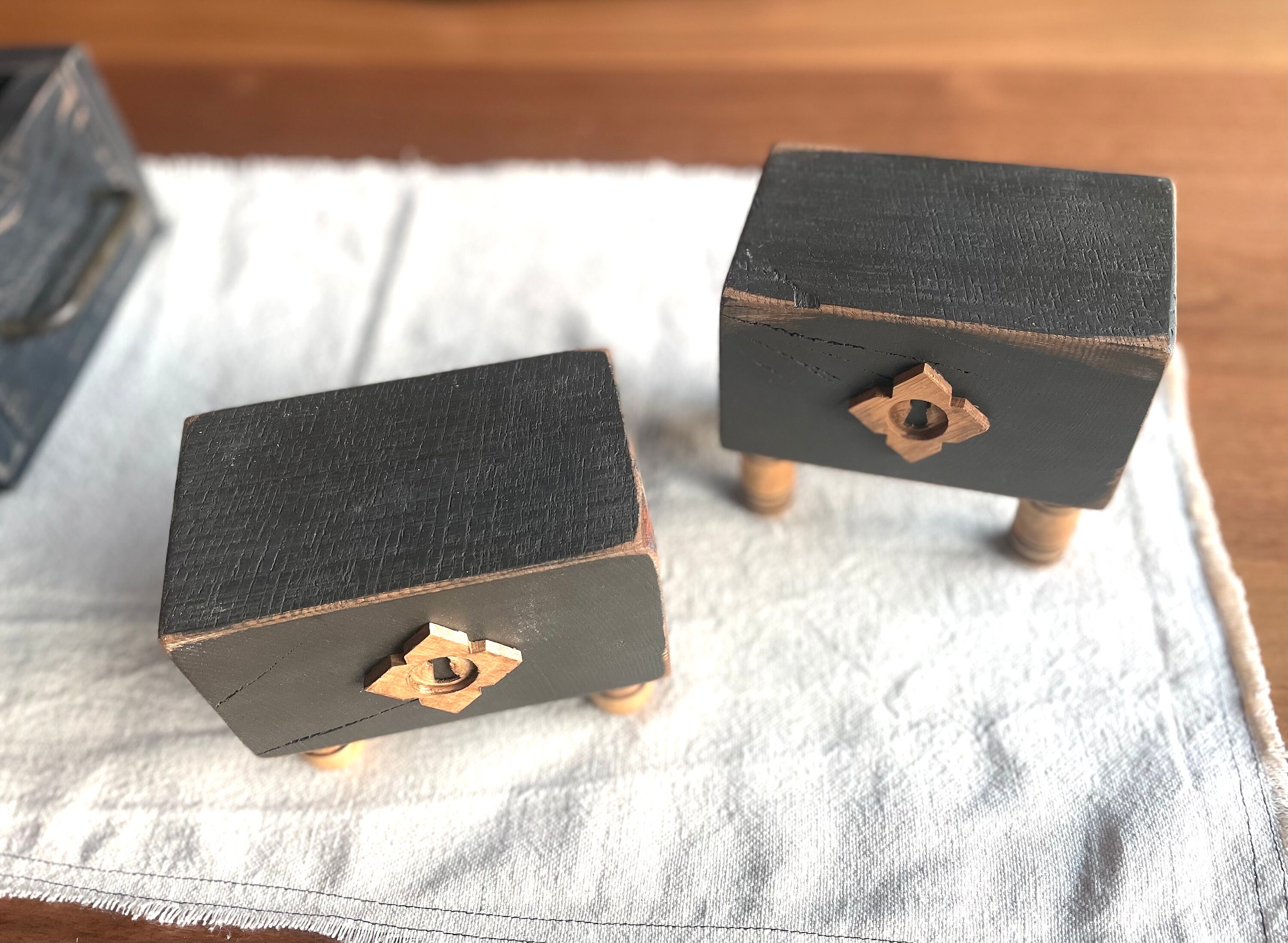 Mini Butcher Block Riser Set, Reclaimed Wood, Chunky Farmhouse Riser ...