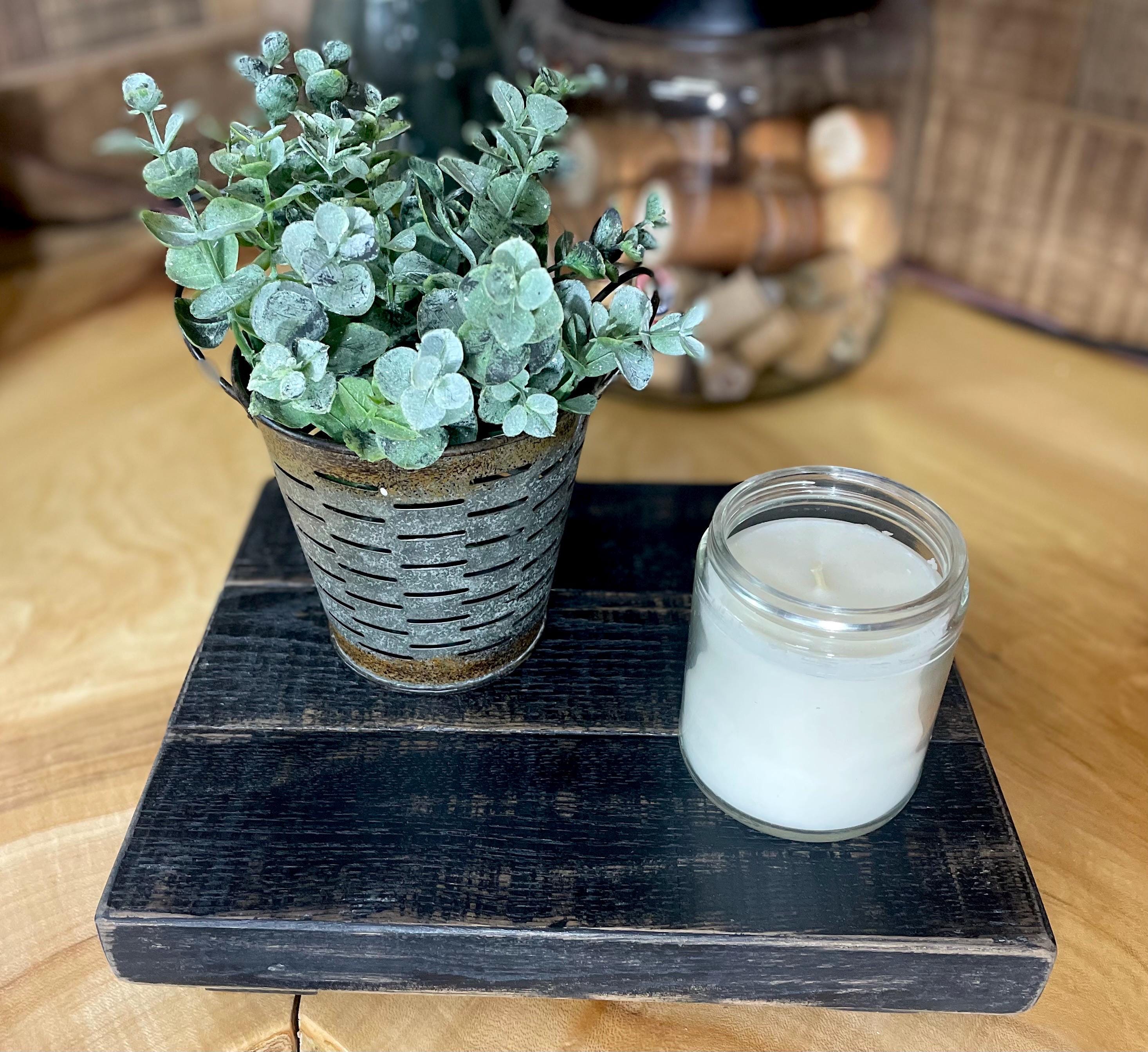 Black Wooden Riser Rustic Wood Decor Bathroom Vanity Kitchen Pedestal ...