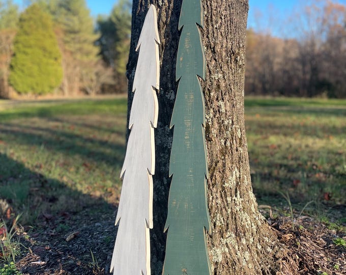 Christmas Tree Porch Leaner, Rustic Skinny Christmas Tree, Christmas ...