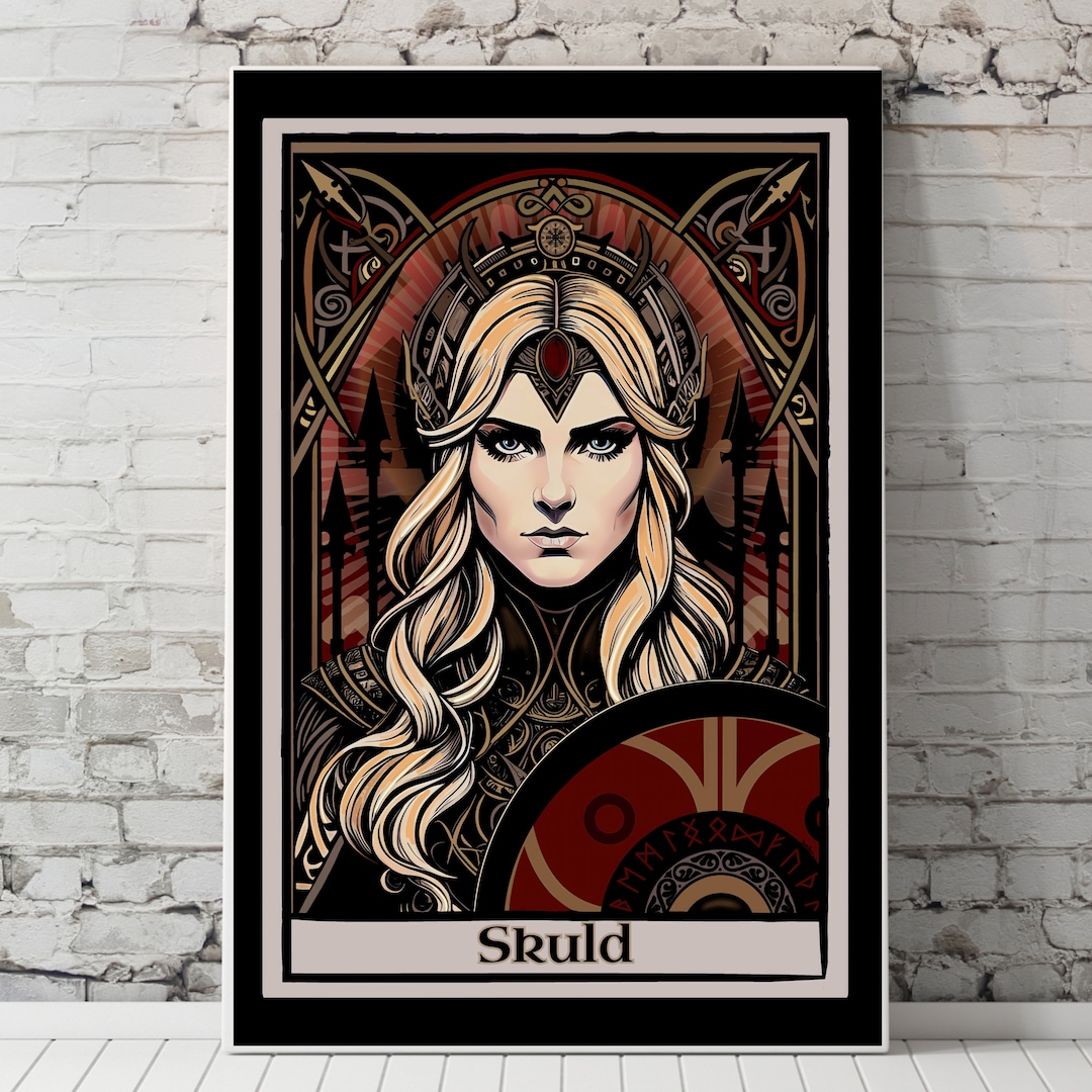 Valkyrie Skuld Matte Poster Norse Goddess Artwork Museum-grade Fine Art ...