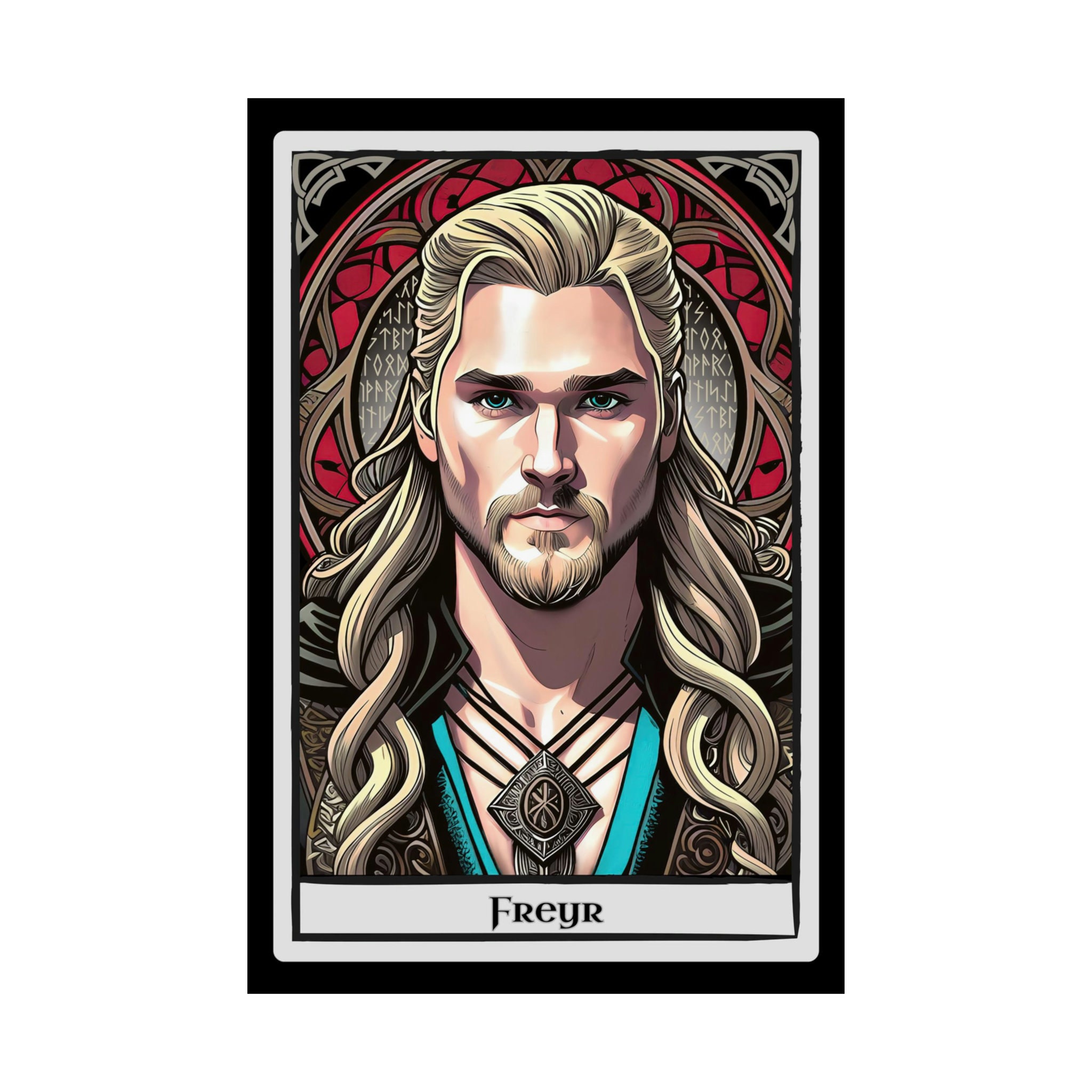 Norse God Freyr Frey Yngvi Art Print Poster Norse Mythology - Etsy