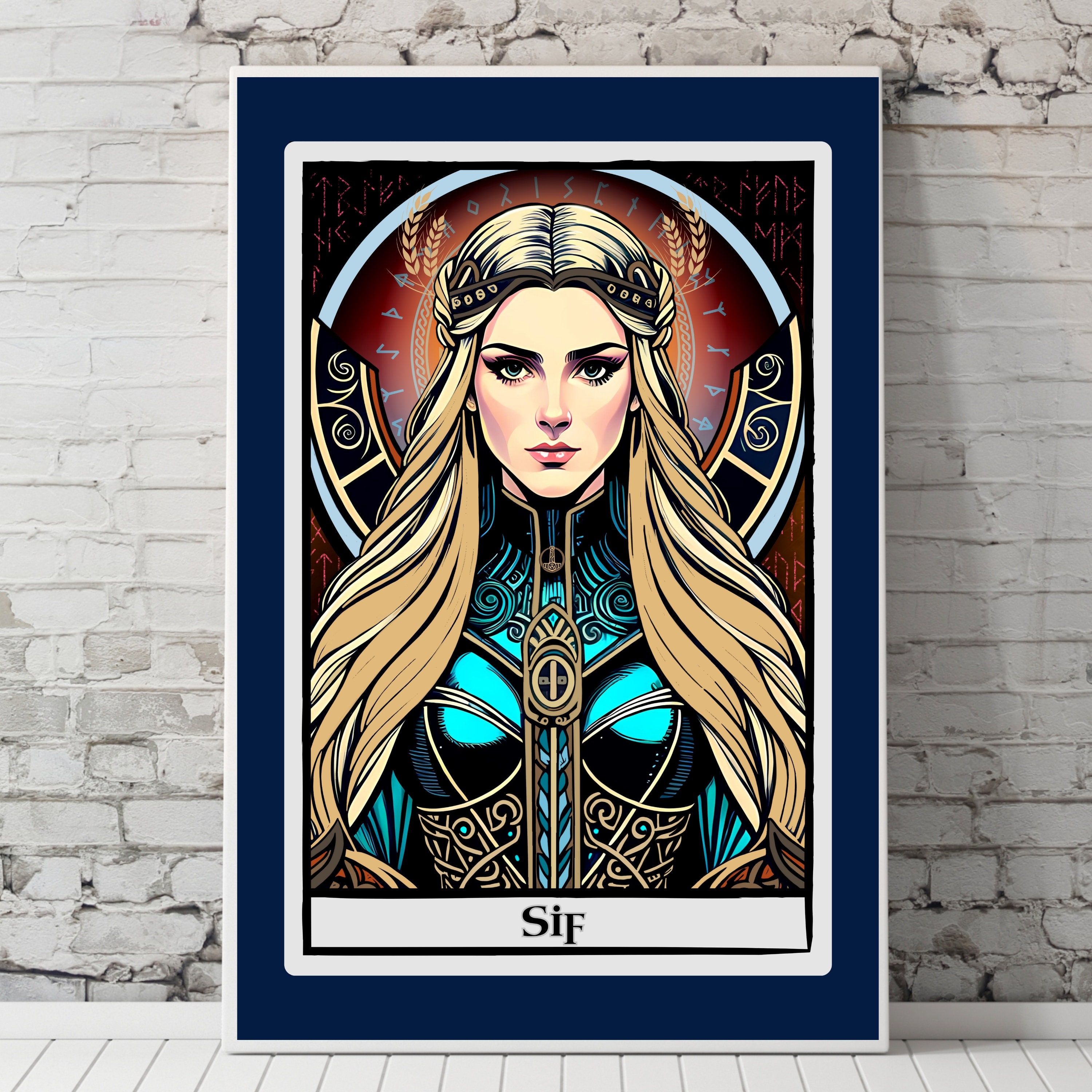 Norse Goddess Sif Art Poster Print Viking Shieldmaiden Norse - Etsy