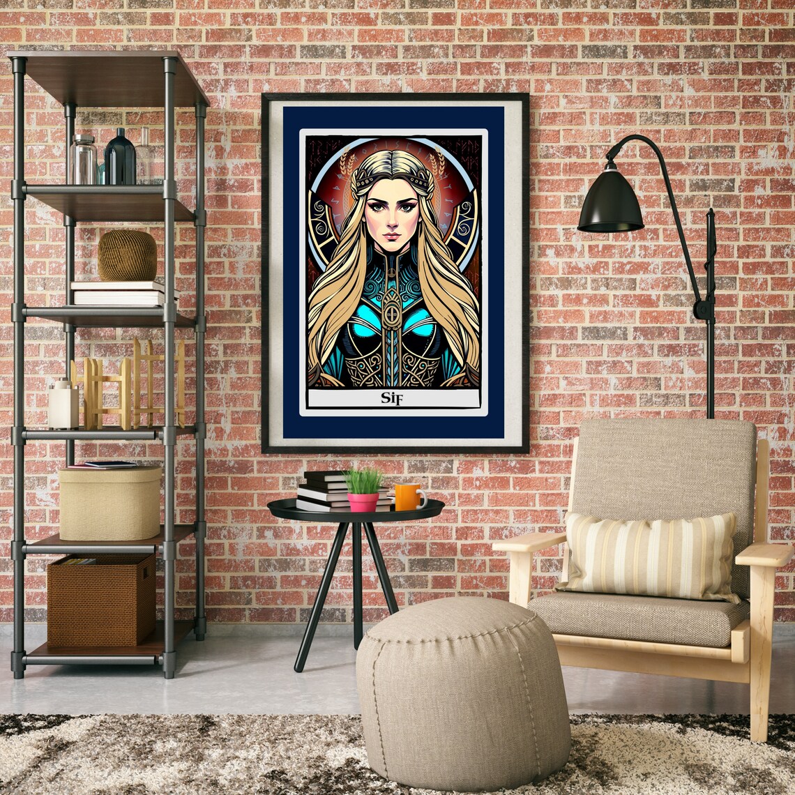 Norse Goddess Sif Art Poster Print Viking Shieldmaiden Norse - Etsy
