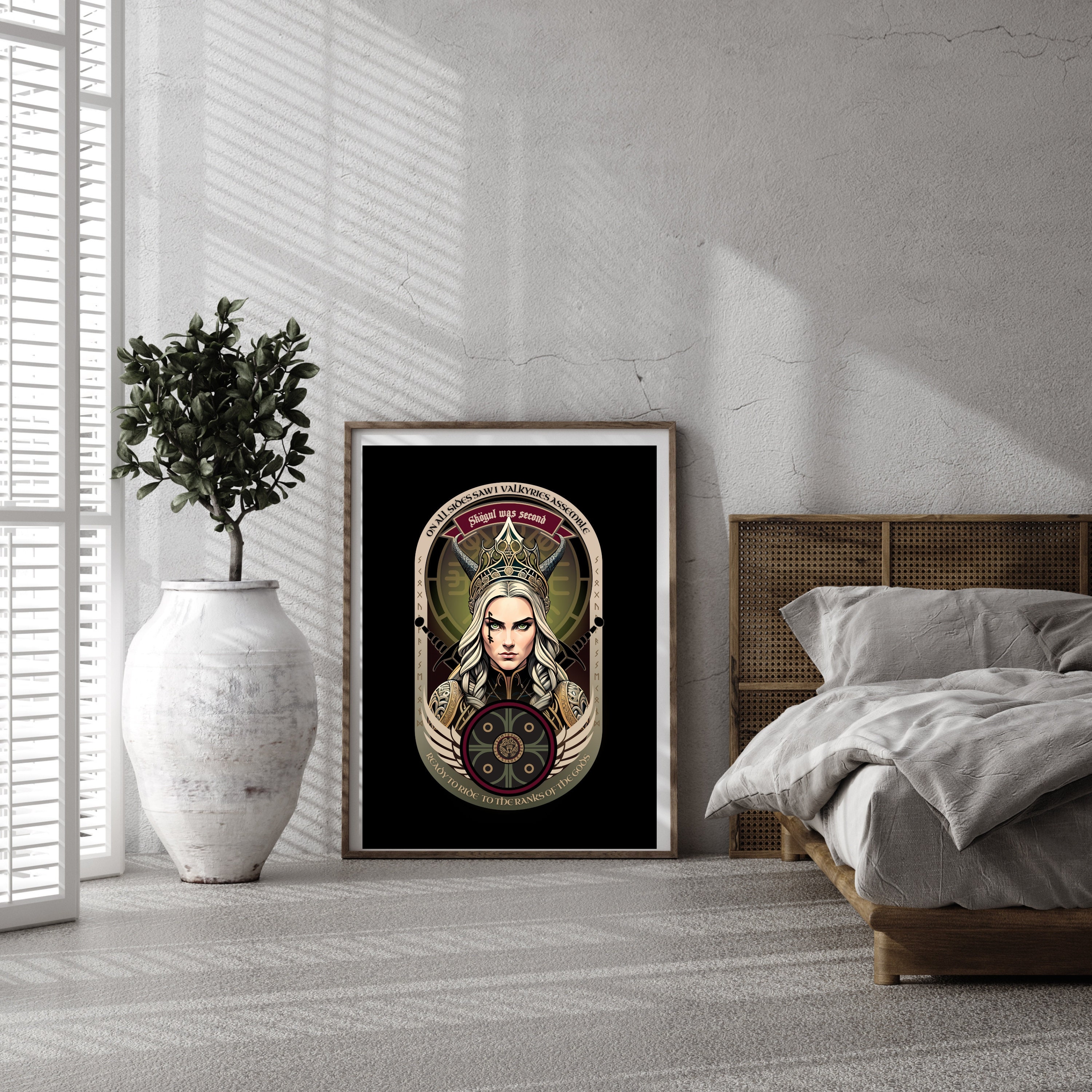 Valkyrie Poster Norse Pagan Skogul Print on Fine Art Paper ...